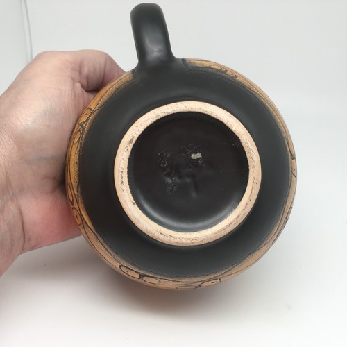 RARE Vintage Eduardo Vega Ecuador Signed Orange Black Birds Pitcher ...