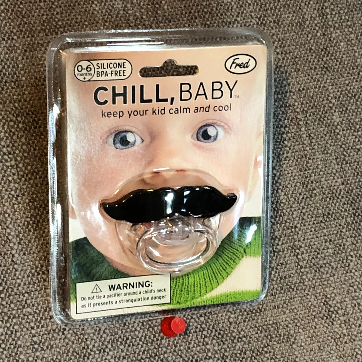 Baby With Mustache Pacifier