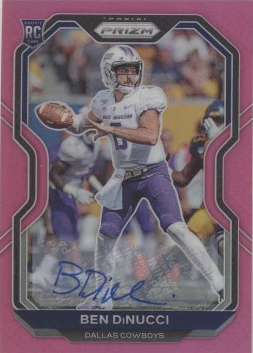 2020 Panini Prizm - Rookie Ben DiNucci #337 Pink Prizm Autographs (AU ...