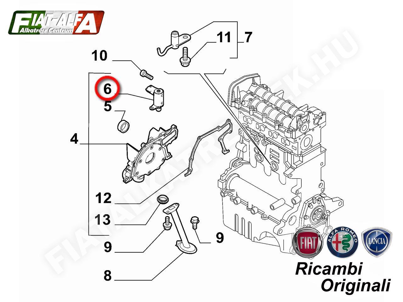 OE Oil Pressure Solenoid Valve Fiat 500 L X Bravo Doblo Tipo 1.6 2.0 D ...