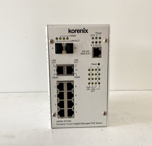 Korenix JetNet 5310G | 10-Port Gigabit Industrial PoE Managed Switch ...