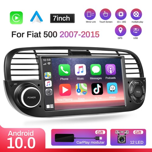 Apple Carplay For Fiat 500 2007-2015 Android 10.0 Car Radio GPS WIFI ...