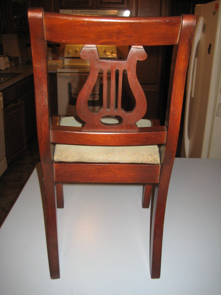 2 Childs Vintage Duncan Phyfe Harp/Lyre Back Side Chair Rocker Rocking ...
