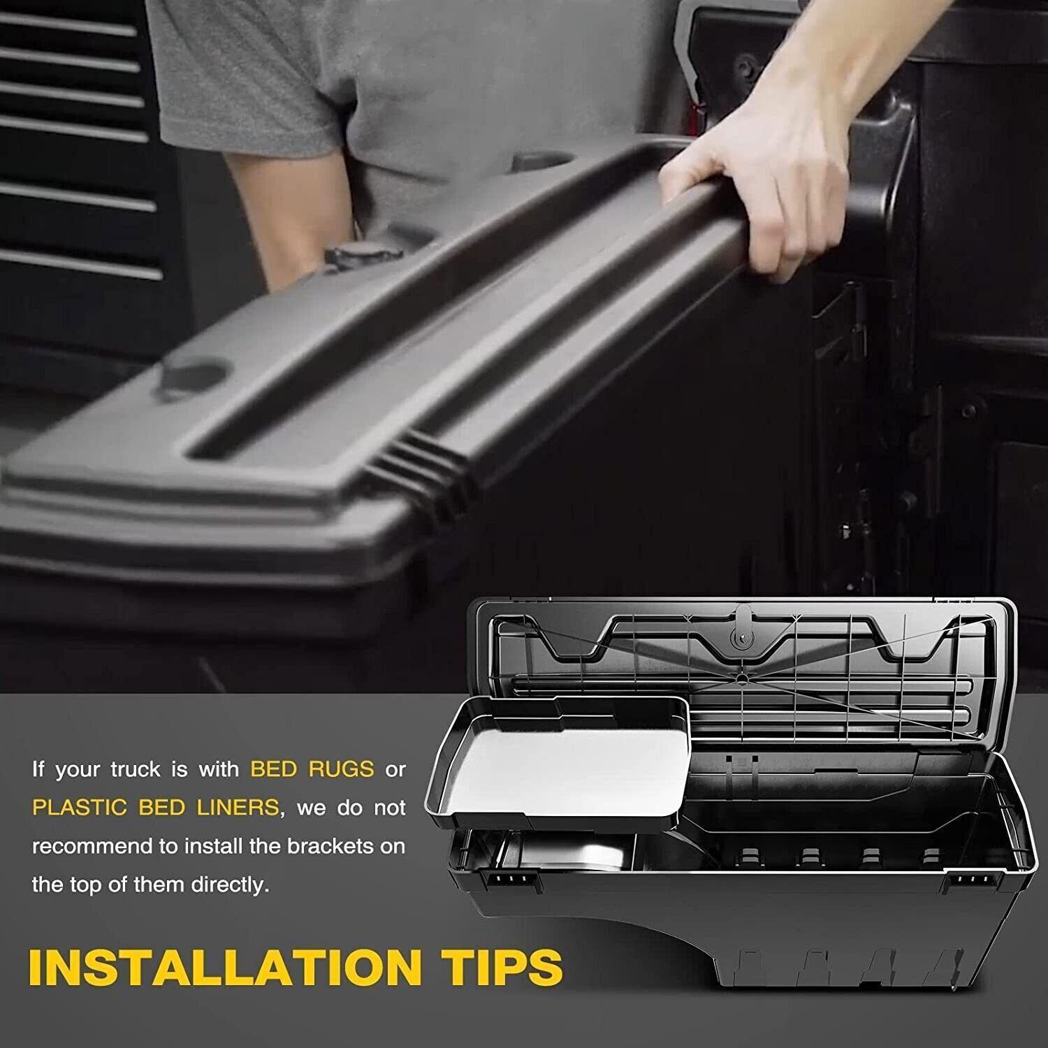 Fit for Nissan Titan H61 2016-2022 Lockable Storage Box Case Truck Bed ...