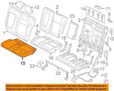 FORD OEM 13-16 Escape Seats Tracks Rear Seat Components-Seat Cover ...