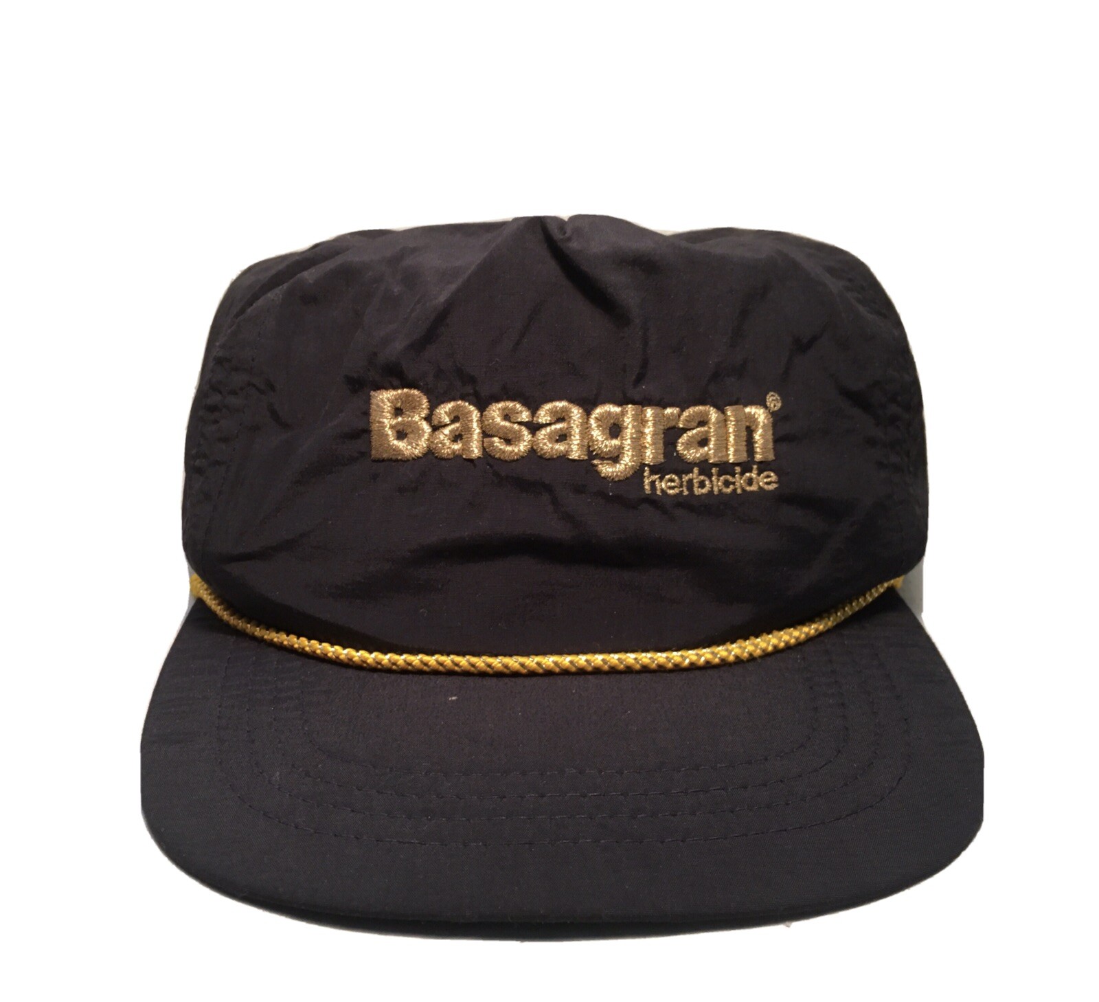 VTG Black Basagran Herbicide Hat Gold Color Embroider… - Gem