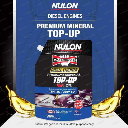 Nulon Diesel Engine Premium Mineral Top-Up Oil 900ML - with Stop Leak ...