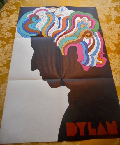 1967 BOB DYLAN Greatest Hits Poster MILTON GLASER Psychedelic Mid ...