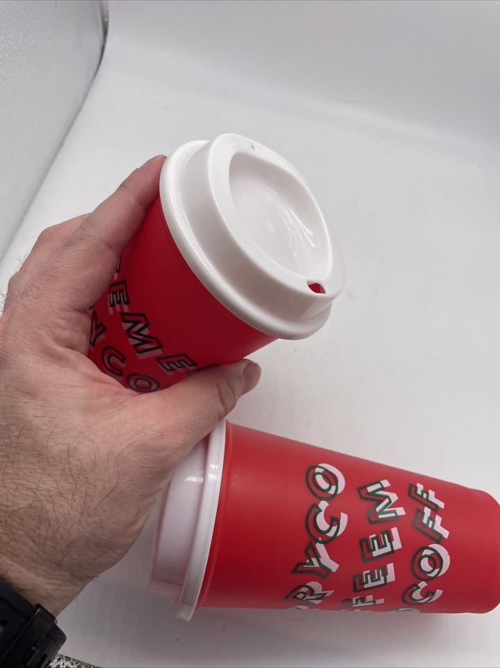 (2)Starbucks 2019 Holiday Reusable Red Hot Cup Grande 16 oz Plastic ...