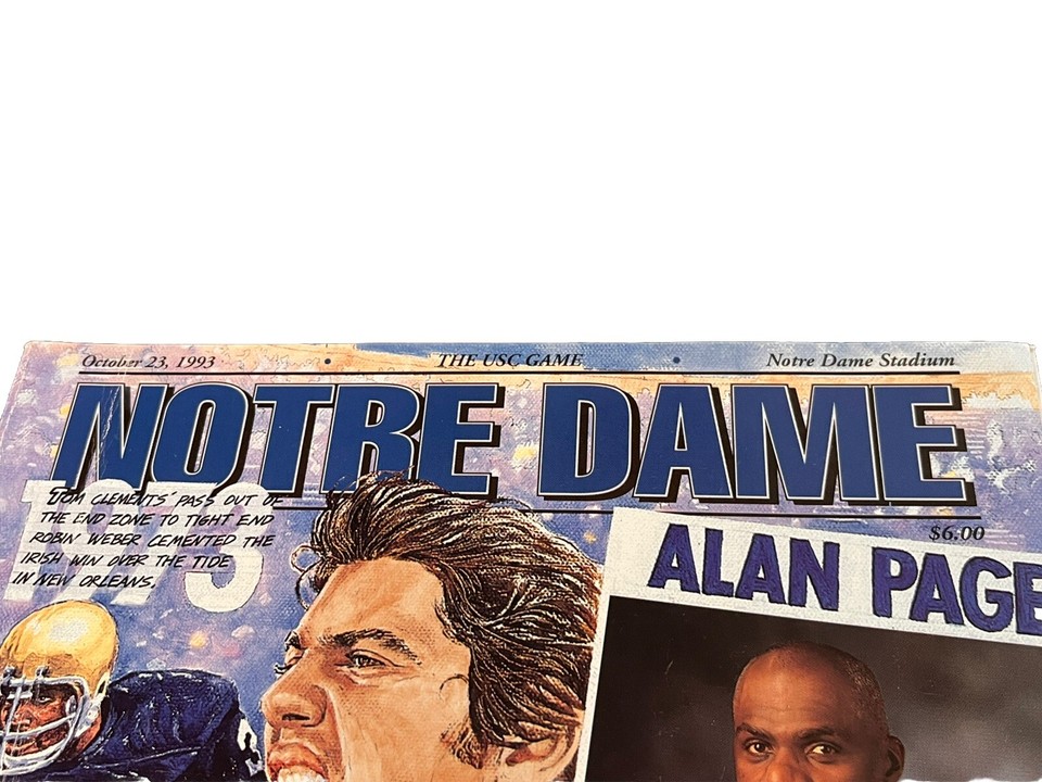October 23, 1993 Notre Dame Vs USC Trojans Football Program | eBay