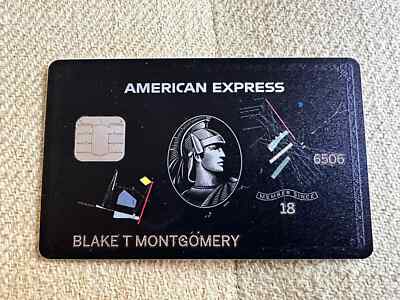 American Express Centurion Titanium Amex Collector's Black Rare Card | eBay