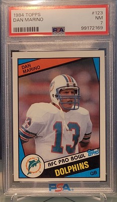 1984 Topps Dan Marino #123 Rookie PSA 7 NM Dolphins HOF | eBay