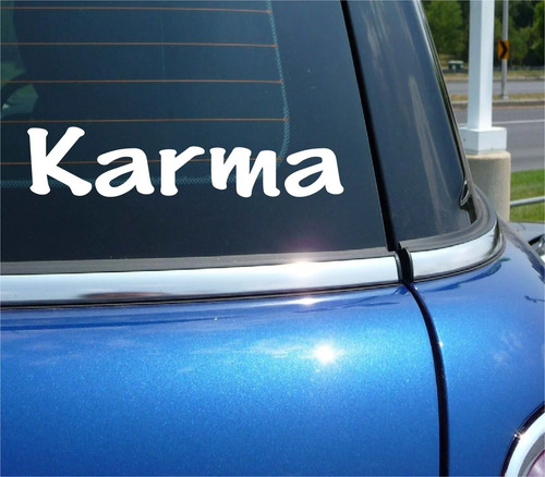 KARMA FUNNY DECAL STICKER ART CAR WALL | eBay