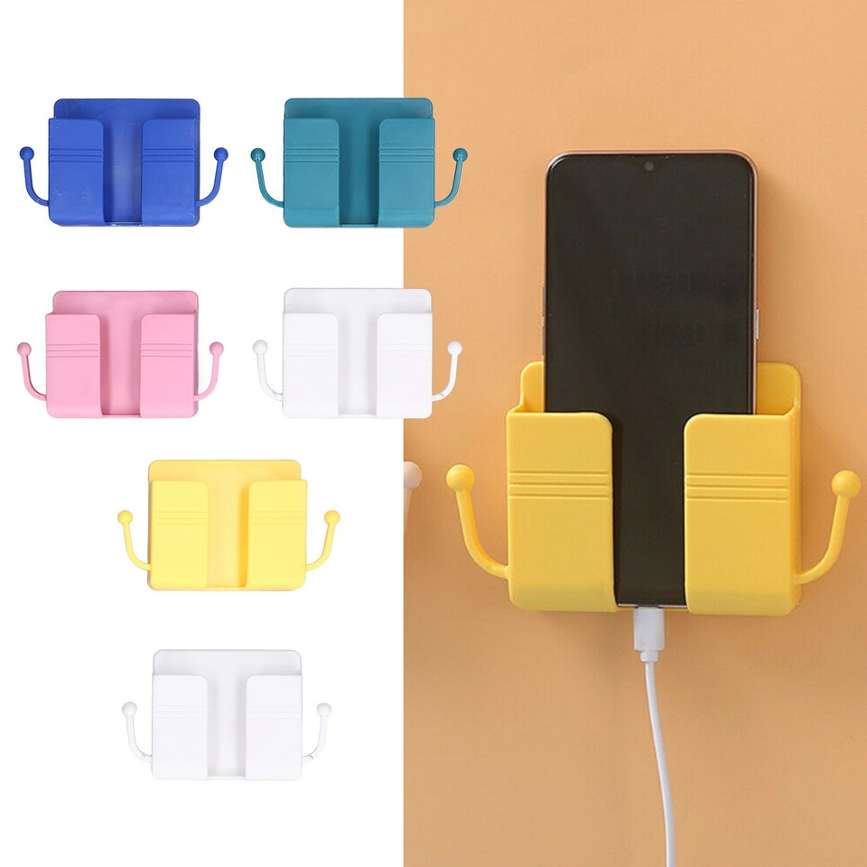 Bedroom Wall Mount Phone Holders 6pcs Self Adhesive Remote Storage ...