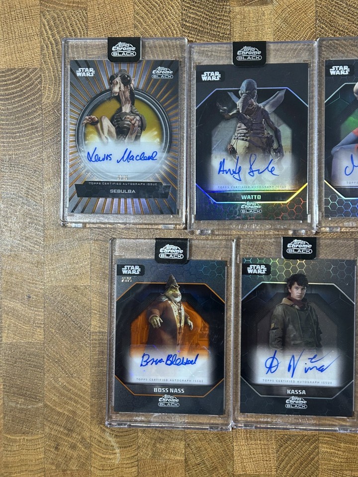 Star Wars 2024 Topps Chrome Black Autograph lot - Boss Nass Watto Omega Sebulba | eBay