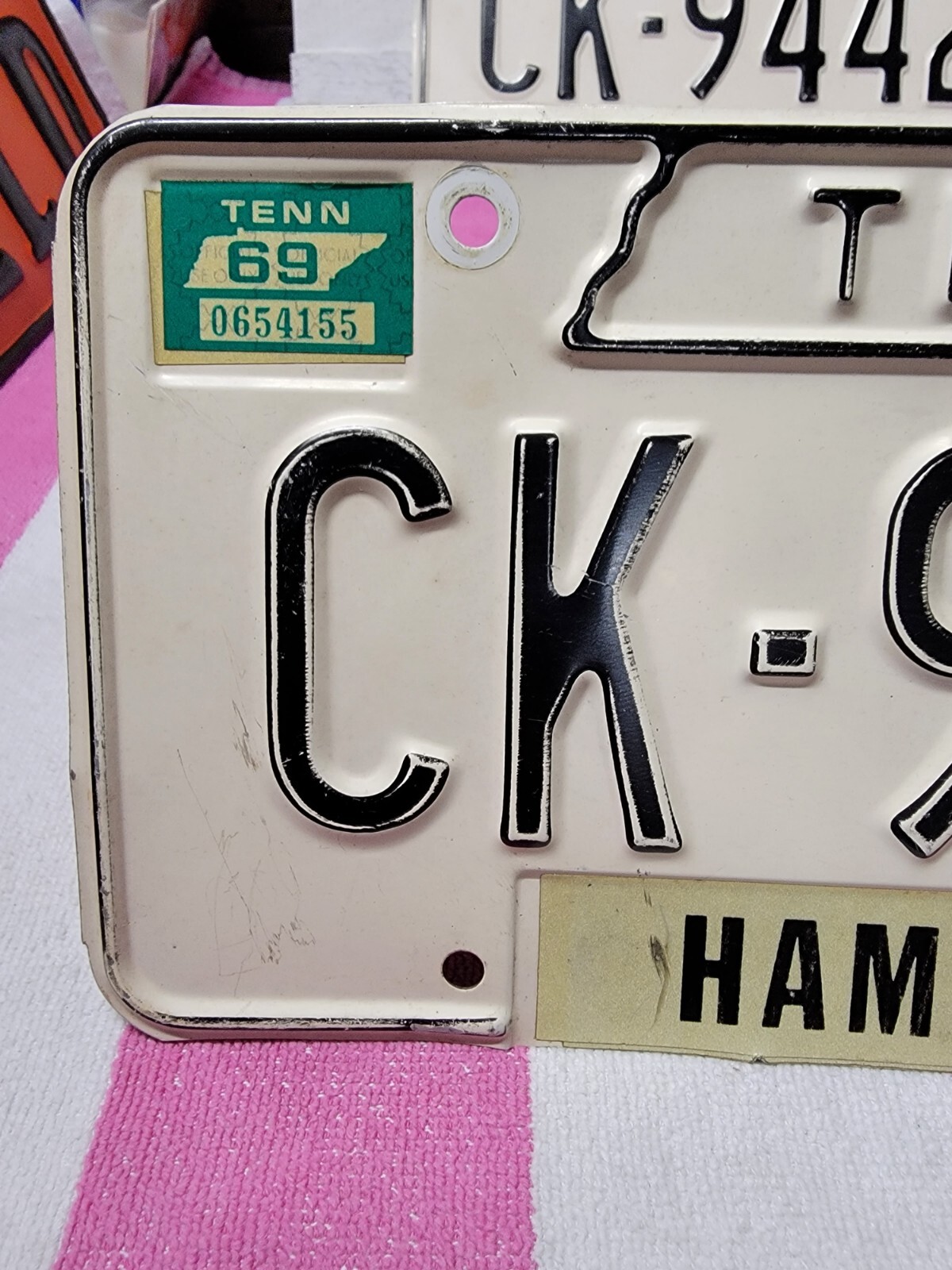 1966 Tennessee License Plate, A Pair, Two Plates. 1969, 1970 Reg ...