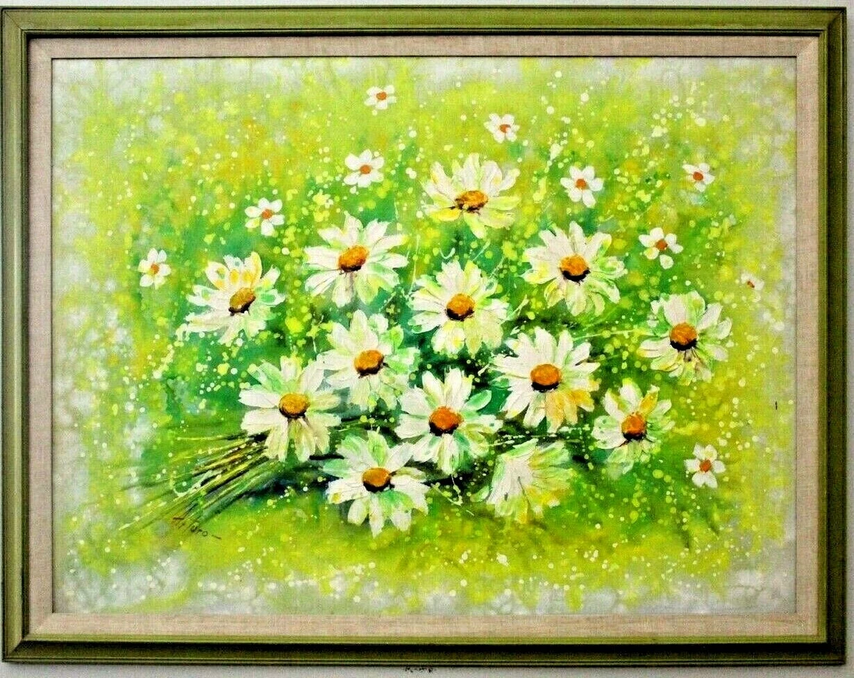 Daisy Acrylic Painting