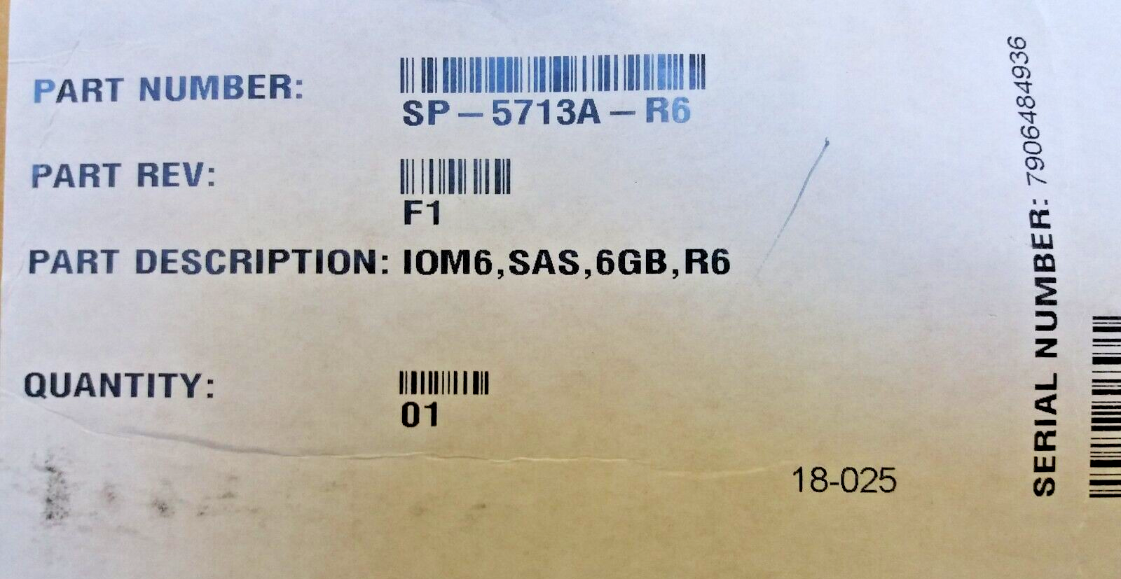 NetApp IOM6 Controller 6Gbps SAS 111-00190 111-01070 A0 111-01070 A0 ...