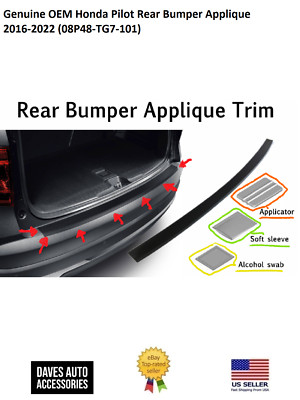 Rear Bumper Applique Molding Trim Kit #08P48-TG7-101 For Honda Pilot ...