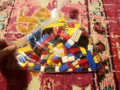 Lot of Lego replacement pieces assorted blocks wheels tires bag full ...