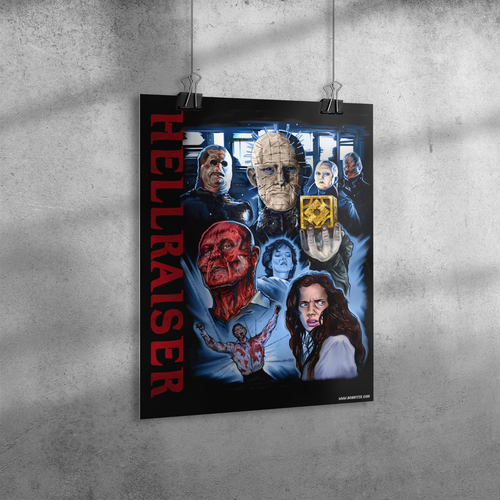 Hellraiser Clive Barker FanArt Pinhead Multiple Sizes Art-Print Poster ...