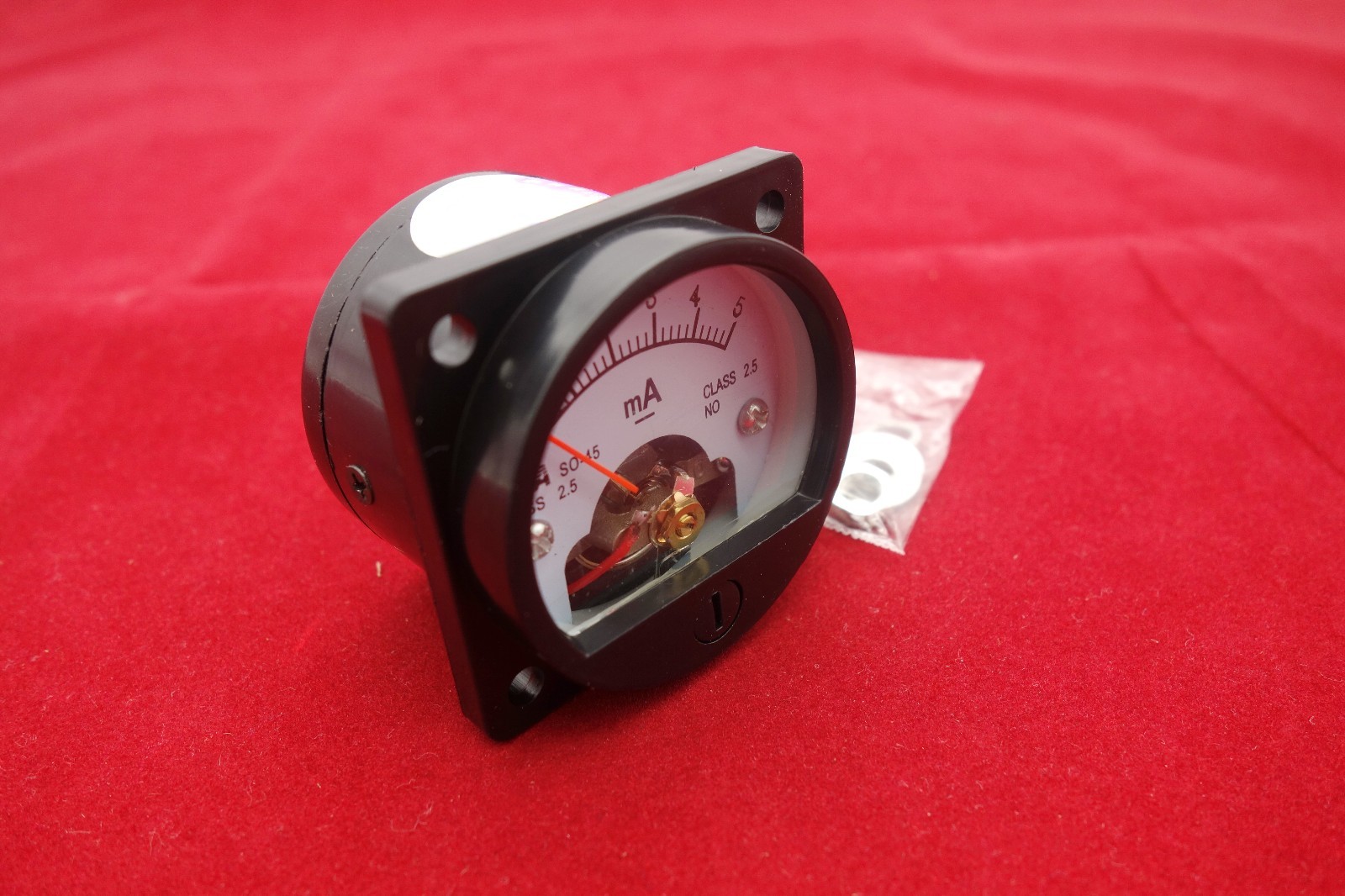 1PC DC 0-5MA Analog Ammeter Panel AMP Current Meter SO45 Cutout 45mm ...