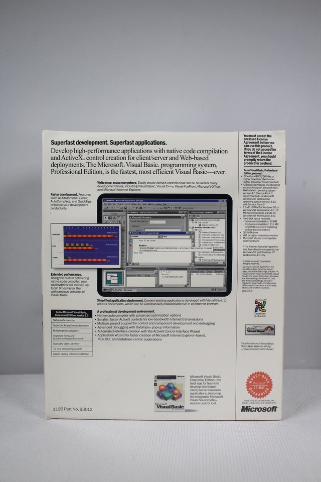 Microsoft Visual Basic Professional Edition Version 5.0 Academic BRAND NEW SEALE | eBay