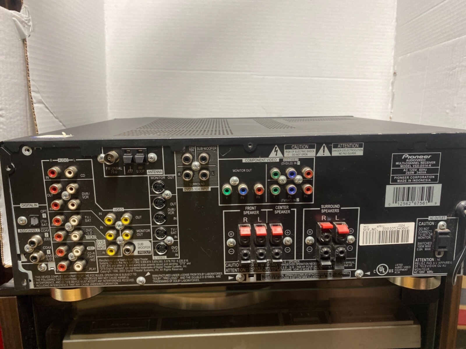 Pioneer VSX D514K 5.1 Channel 500 Watt Receiver for sale online | eBay