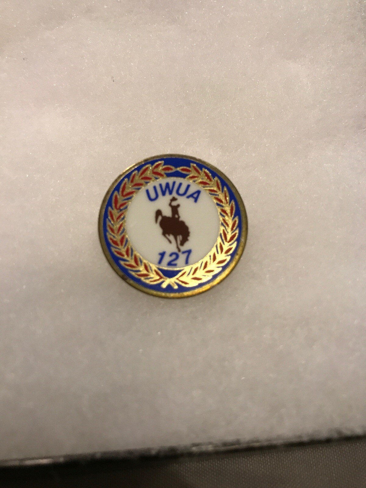 UWUA 127 Casper WY Utility Workers Union of America 1" plastic label ...