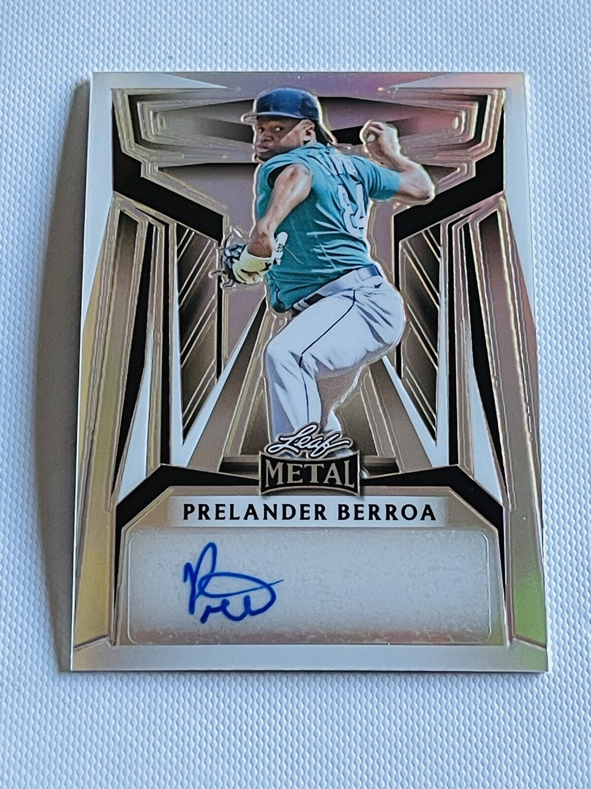 Prelander Berroa 2023 Leaf Metal Base Auto Prismatic Silver 9/10 ...