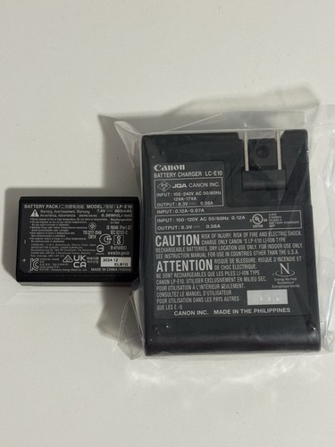 Genuine Canon Rebel Camera Battery w/Charger LP-E10,LC-E10 Fits ONLY T3 ...