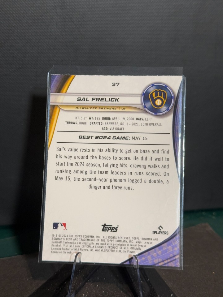 Sal Frelick RC Purple Mojo /250 #37 - 2024 Bowmans Best | eBay