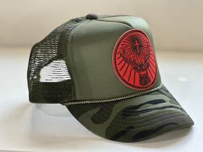 Jagermeister Retro Camouflage Outdoor Trucker Hat Adjustable Jager Snap ...