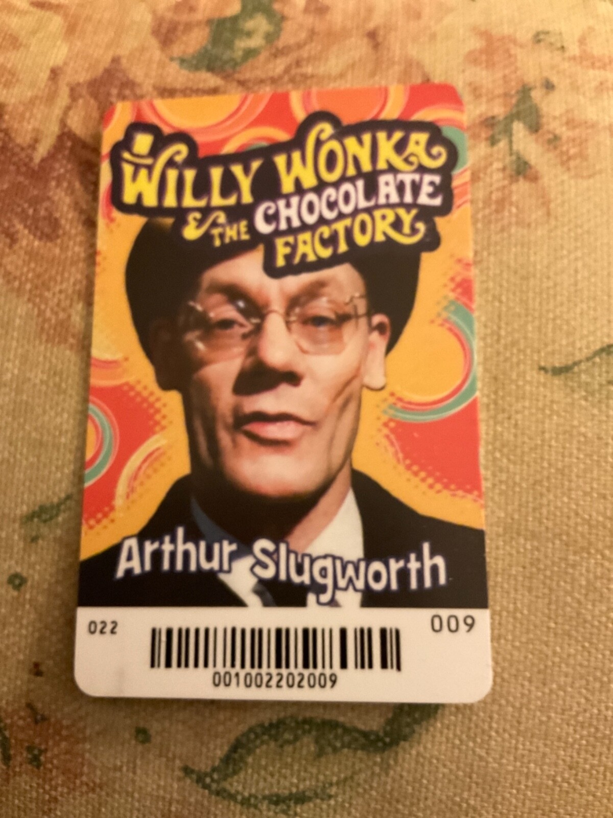 Willy Wonka Card - Arthur Slugworth - Barcoded | eBay