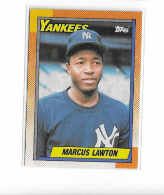 1990 Topps Marcus Lawton Rookie #302 Yankees | eBay