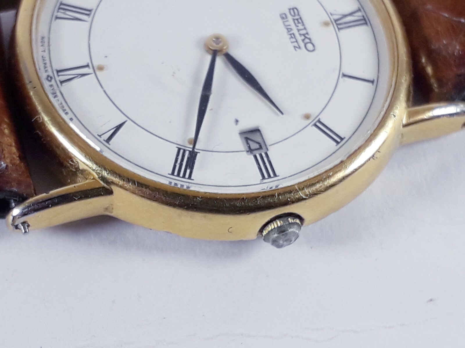 VINTAGE SEIKO 5Y39-7010 QUARTEZ DATE GOLD PLATED | eBay