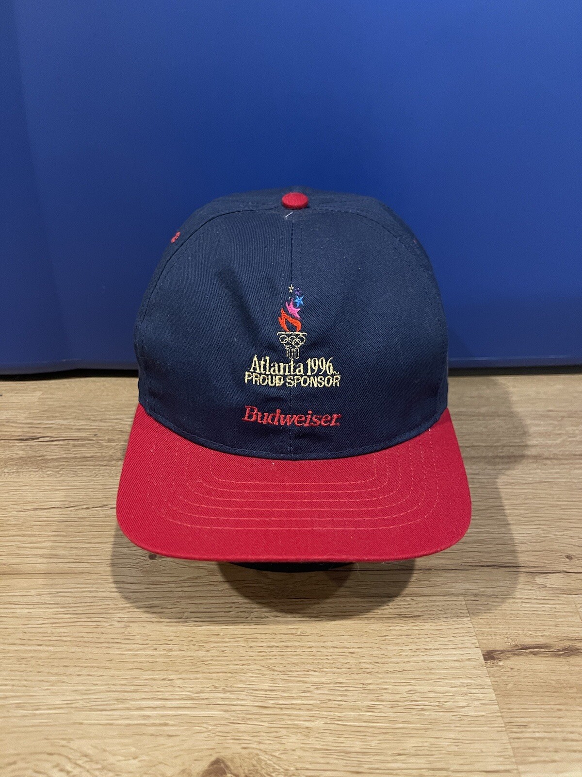 Vintage 1996 Atlanta Olympics Budweiser Snapback Hat - Gem