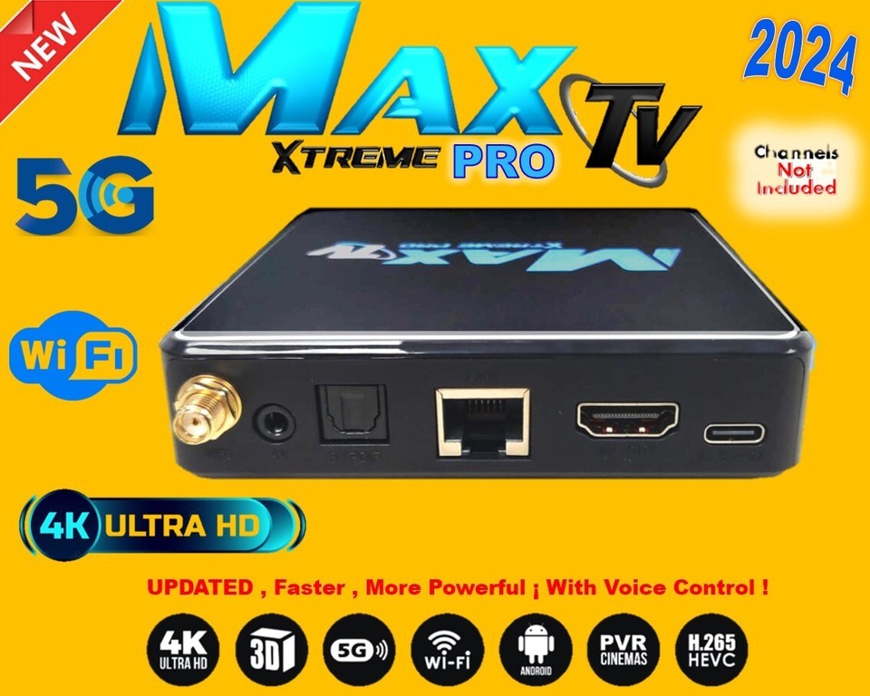 MAXTV XTREME PRO 5G 2025 Quad Core 64 Bit WITH VOICE REMOTE CONTROL | eBay