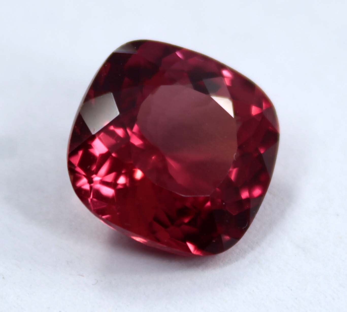 9.80 Ct Natural Certified SPINEL Red Square Cut Flawless Gemstone RING ...