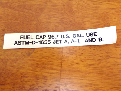 Bell Helicopter Fuel Cap 96.7 Gallons DECAL | eBay