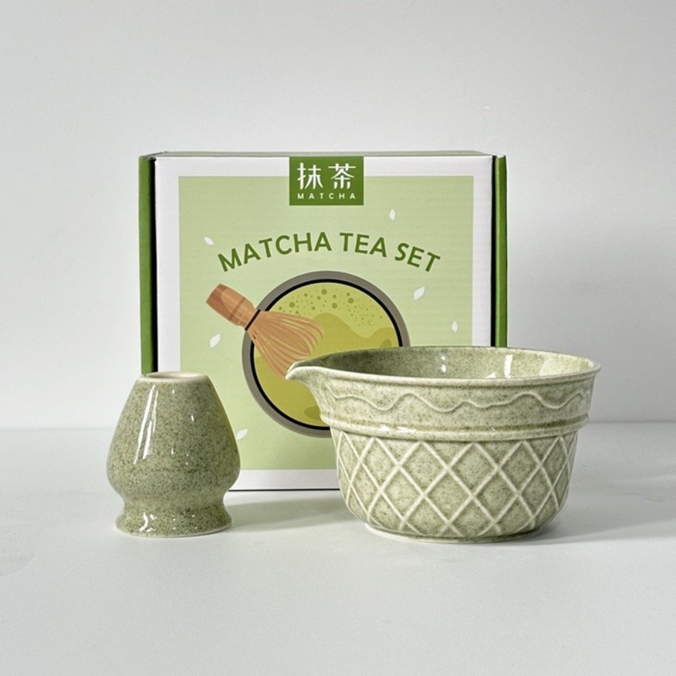 2/5/8PCS Ceramic Matcha Bowl Ice Cream Matcha Whisk Holder Tea Lovers ...