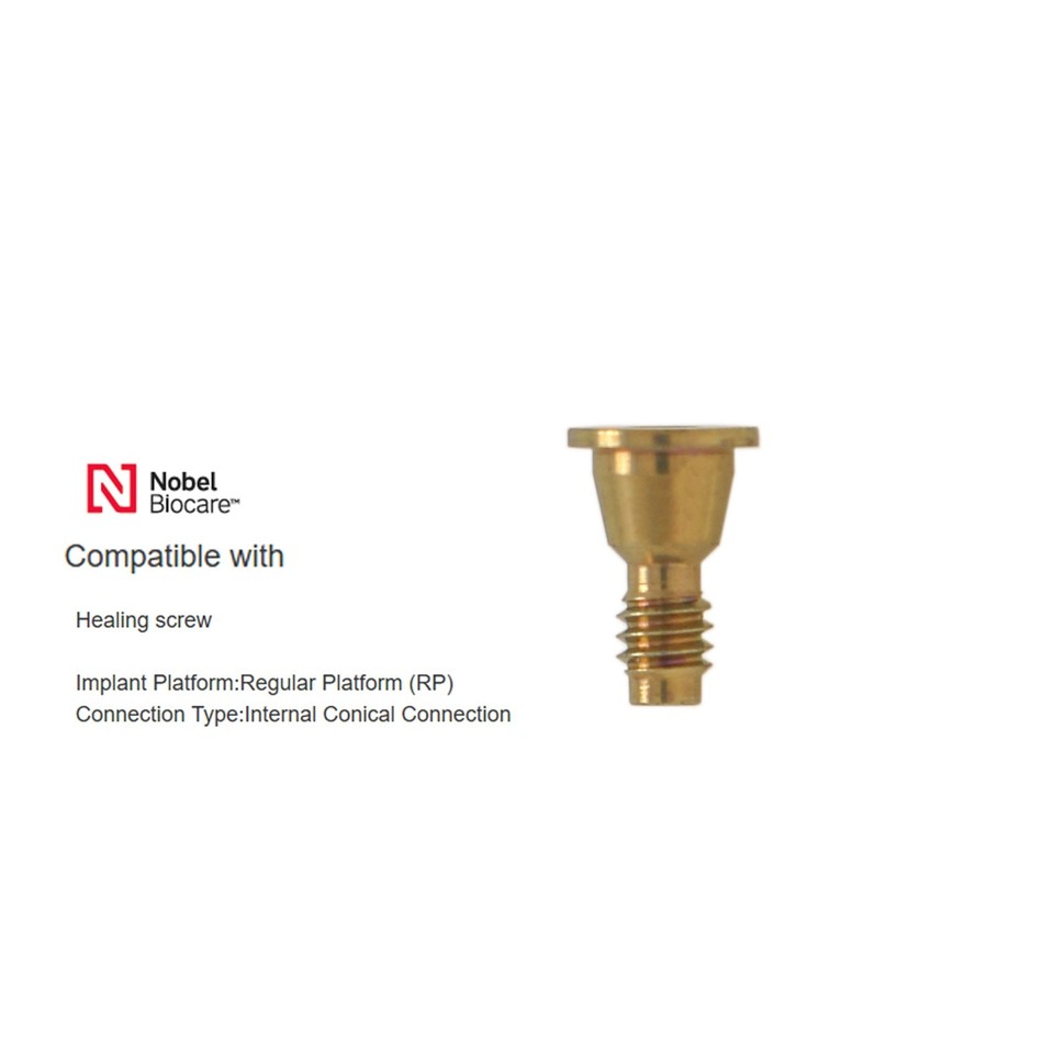 US Dental Healing Abutment Cap Fits Nobel Active RP NP Cover Screw 3/5 ...