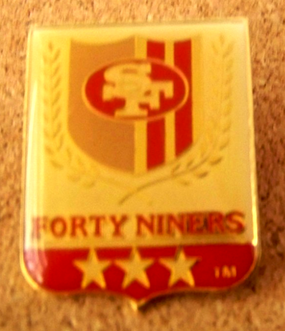 1994 SF San Francisco 49ers shield logo lapel pin NFL Forty-Niners ...