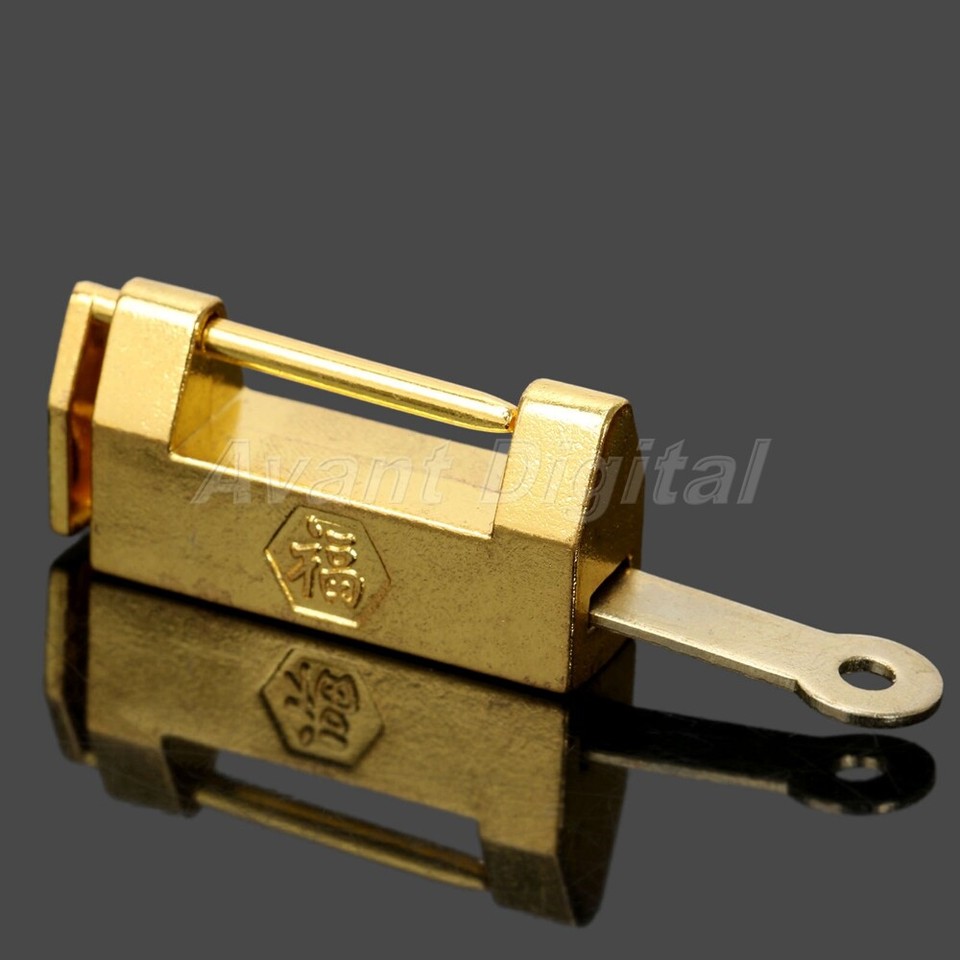 Set Chinese Brass Hardware Hinges Latch Jewelry Box Handle 12 Corners ...
