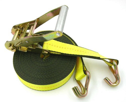 2" x 40' Ratchet Tie Down Strap Hay Bale Tote Bin Flatbed Strap J WH ...
