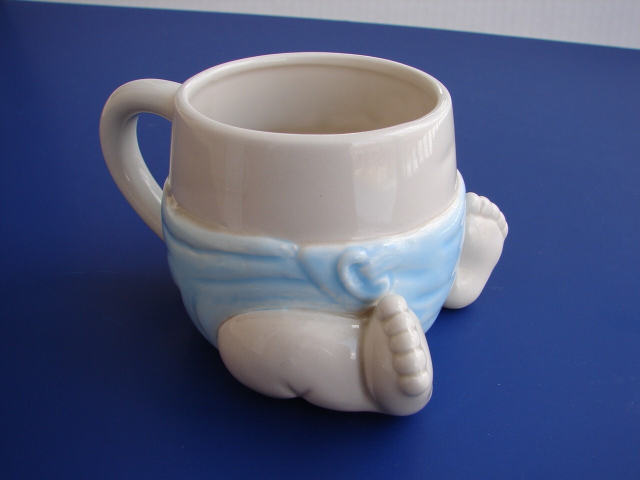 VINTAGE OCI OMNIBUS 1986 TAIWAN CERAMIC PLANTER/CUP MUG BOY BABY DIAPER ...