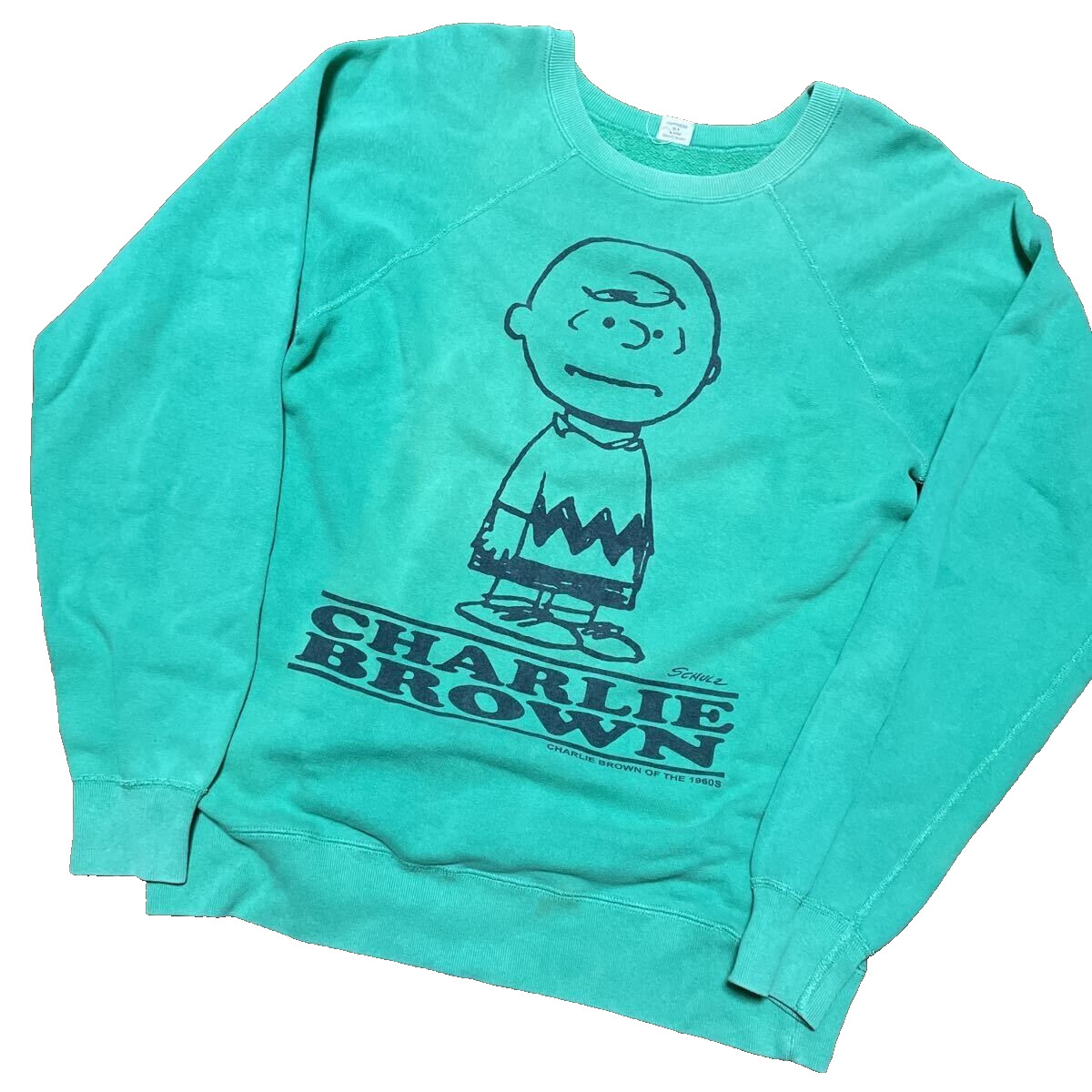 80s SNOOPY Peanuts Charlie Brown Sweatshirt Beams Gre… - Gem