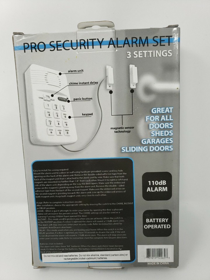 Wireless Battery Operated Home Security House Burglar Alarm System ...