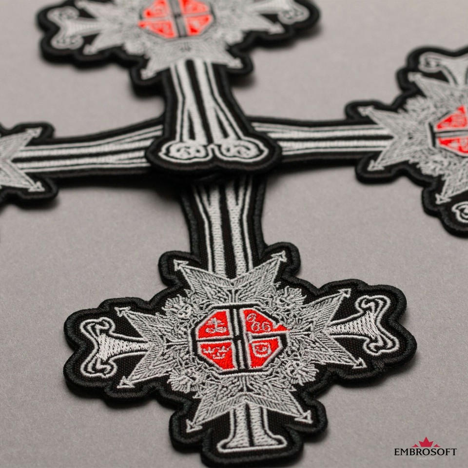 Ghost band Papa Emeritus Grucifix RED LARGE Patch Iron On / Sew On | eBay