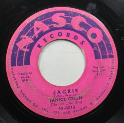 Hear! Pop 50S Teen 45 Janice Green - Jackie / With All My Heart On ...